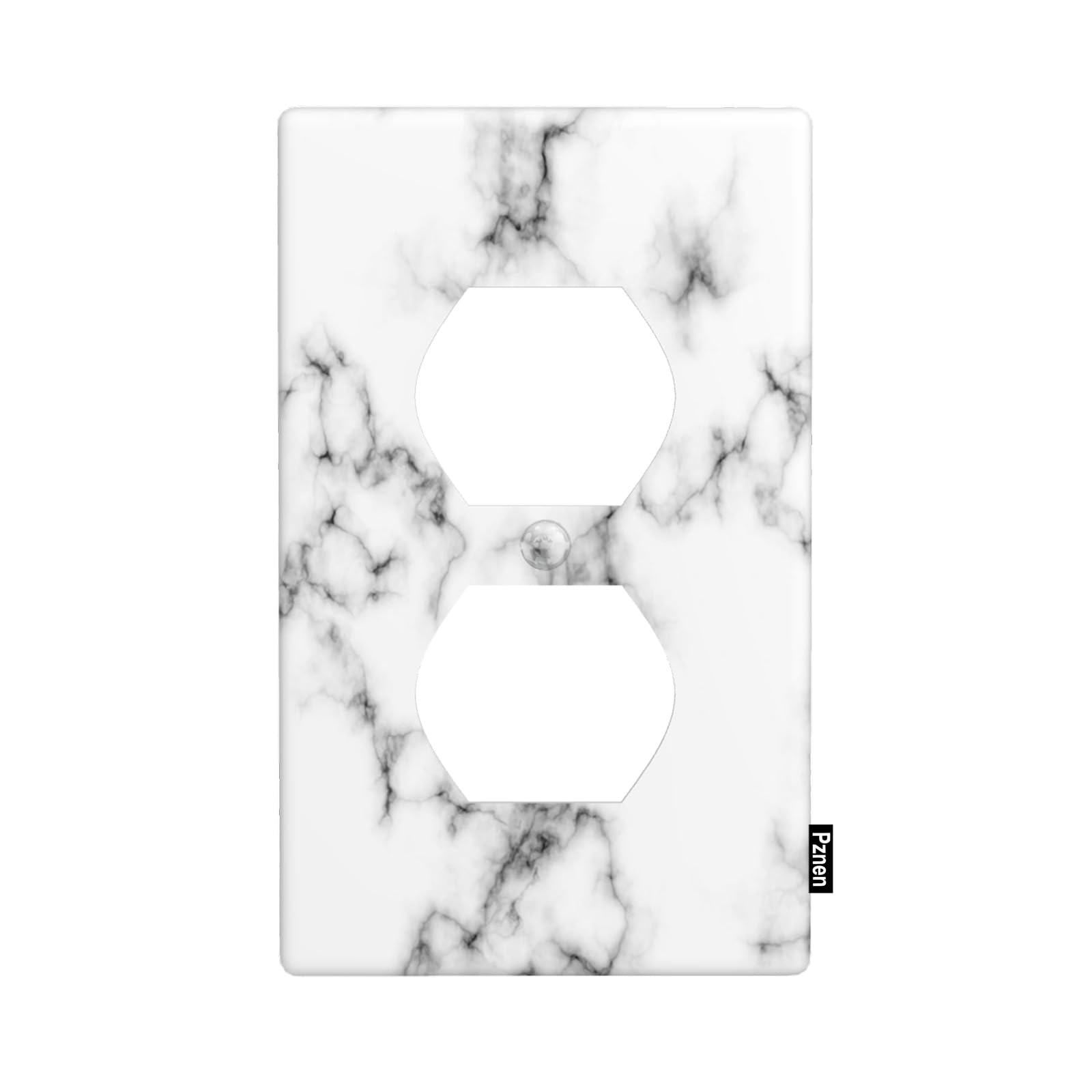 Pznen Marble Duplex Wall Plate Grey And White Abstract Modern ...