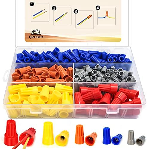 330 Pcs Electrical Wire Connectors Screw Terminals - Twist Nuts Caps ...