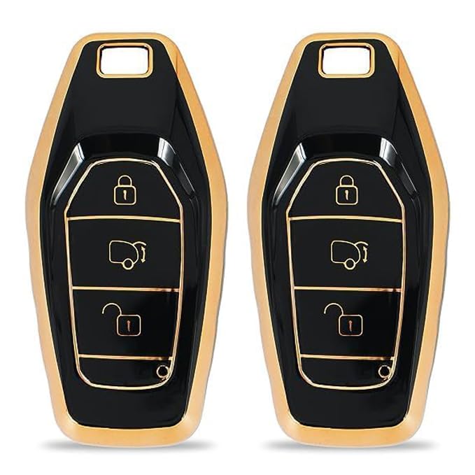Coll of Fest TPU Gold Car Key Cover Compatible for Mahindra XUV-500 ...