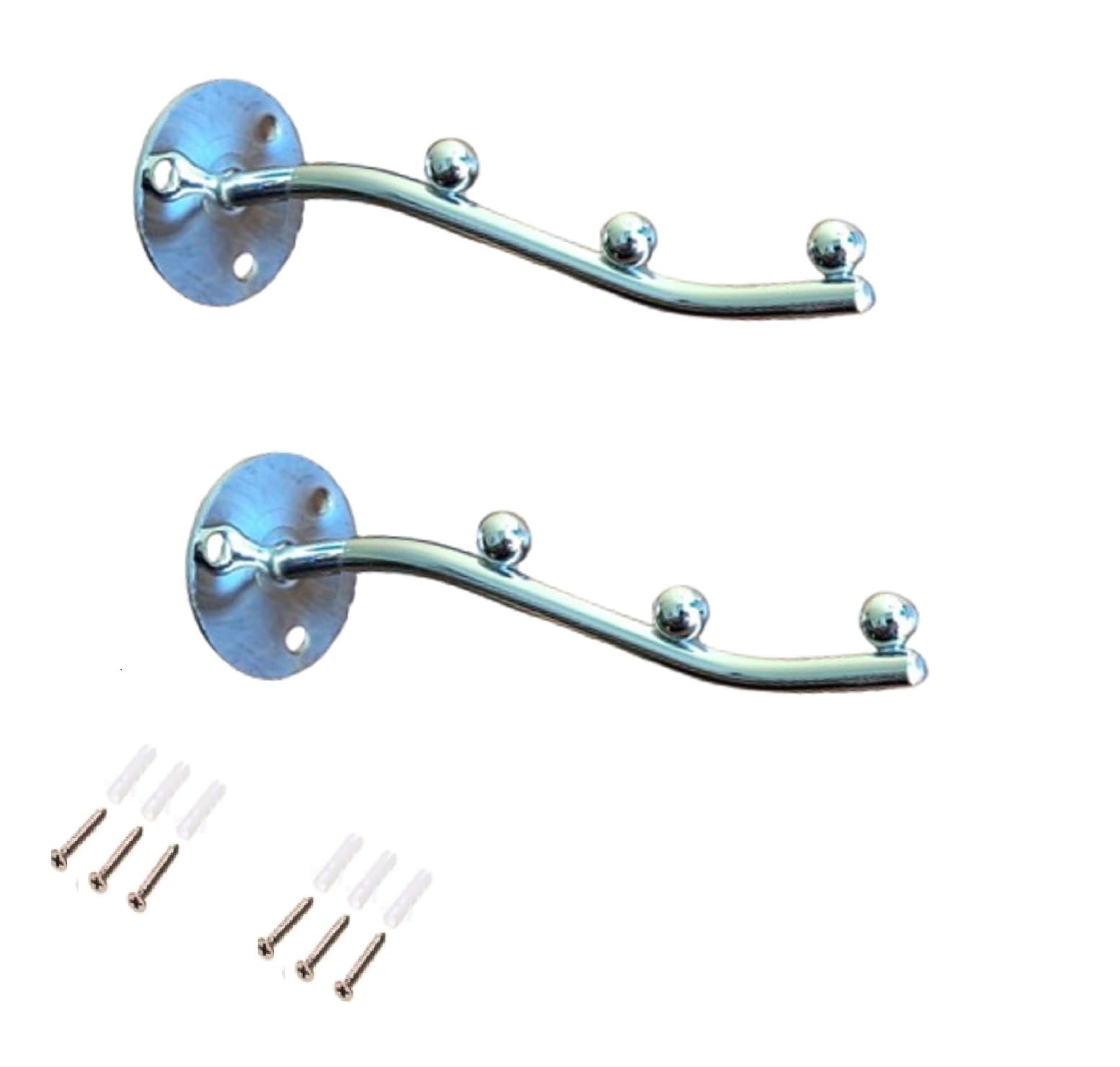 Q1 Beads Steel 3 Balls Pin Wall Mount Wall Drope Hanger for Hanging ...