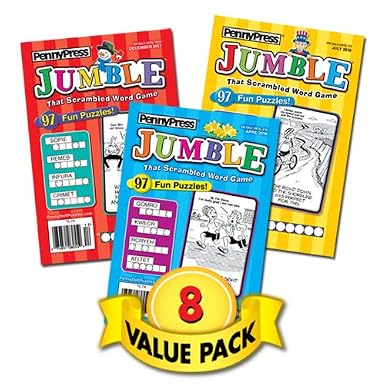 Jumble® That Scrambled Word Game Puzzle Book – 8 Pack Penny Press/Dell ...