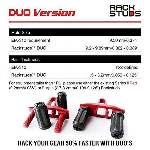 Snapklik.com : Rackstuds DUO2 1RU Rack Mount Solution Series IINo More ...