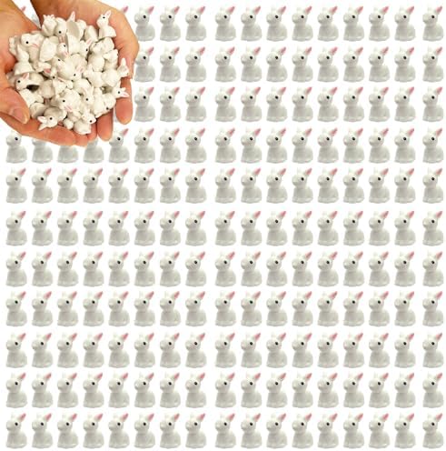 Amazon.com: DoTebpa 200 Pcs Mini Bunny Figurines,Resin Bunny Animals ...