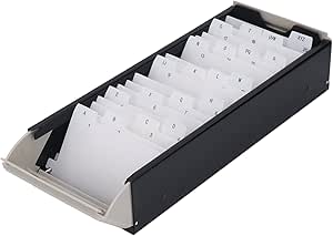 Amazon.com: Index Card Holder,Holds 800 Business Cards,File Organizer ...