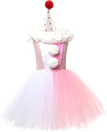 Amazon.com: Taoocy Girls Clown Tutu Dress Costume Halloween Cute Clown ...