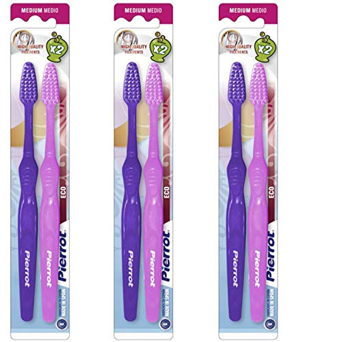 PIERROT ECO X 2 MEDIUM TOOTHBRUSH * 3 : Amazon.in: Health & Personal Care