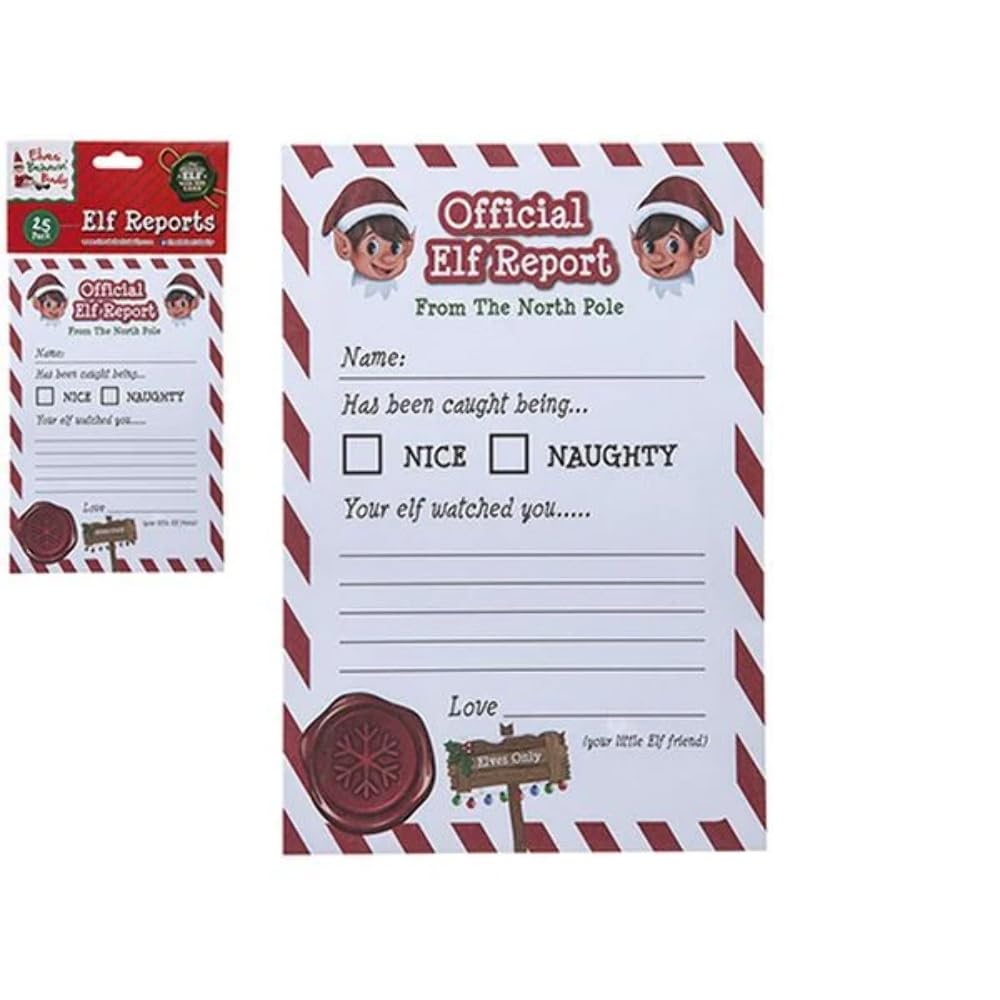 Christmas Elf Corner Reports- Pack of 25 : Amazon.co.uk: Toys & Games