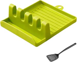 Amazon.co.jp: Spatula Rack Holder | Utensil Holder with Drip Pad for ...
