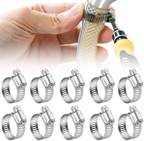 Amazon | MINBOOT ホースバンド ステンレス 10個入り ホースクランプ 調整可能 ホースクリップ SUS304 強力固定 汎用 Φ16-25mm対応 | ホースバンド
