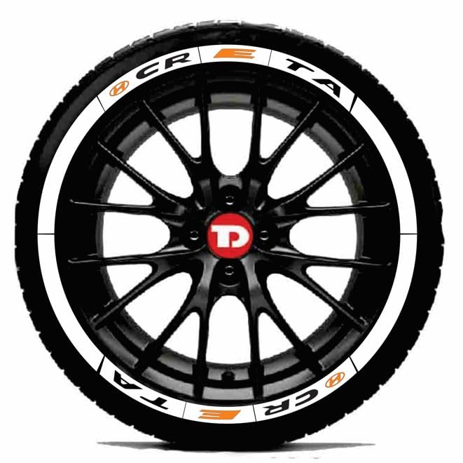 Tyre Decor Customised Tyre Stickerss for Tyres, Design Creta Inverted ...