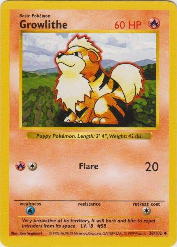 Growlithe Pokemon Card