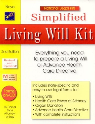 Simplified Living Will Kit (National Legal Kits): Sitarz, Daniel ...