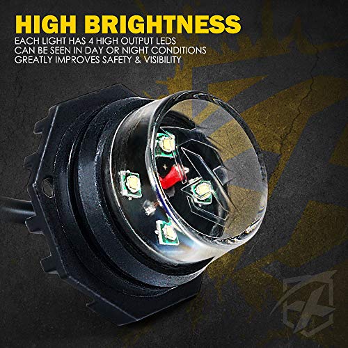 Snapklik.com : Xprite Amber LED Hideaway Strobe Lights Kit 20 Flashing ...