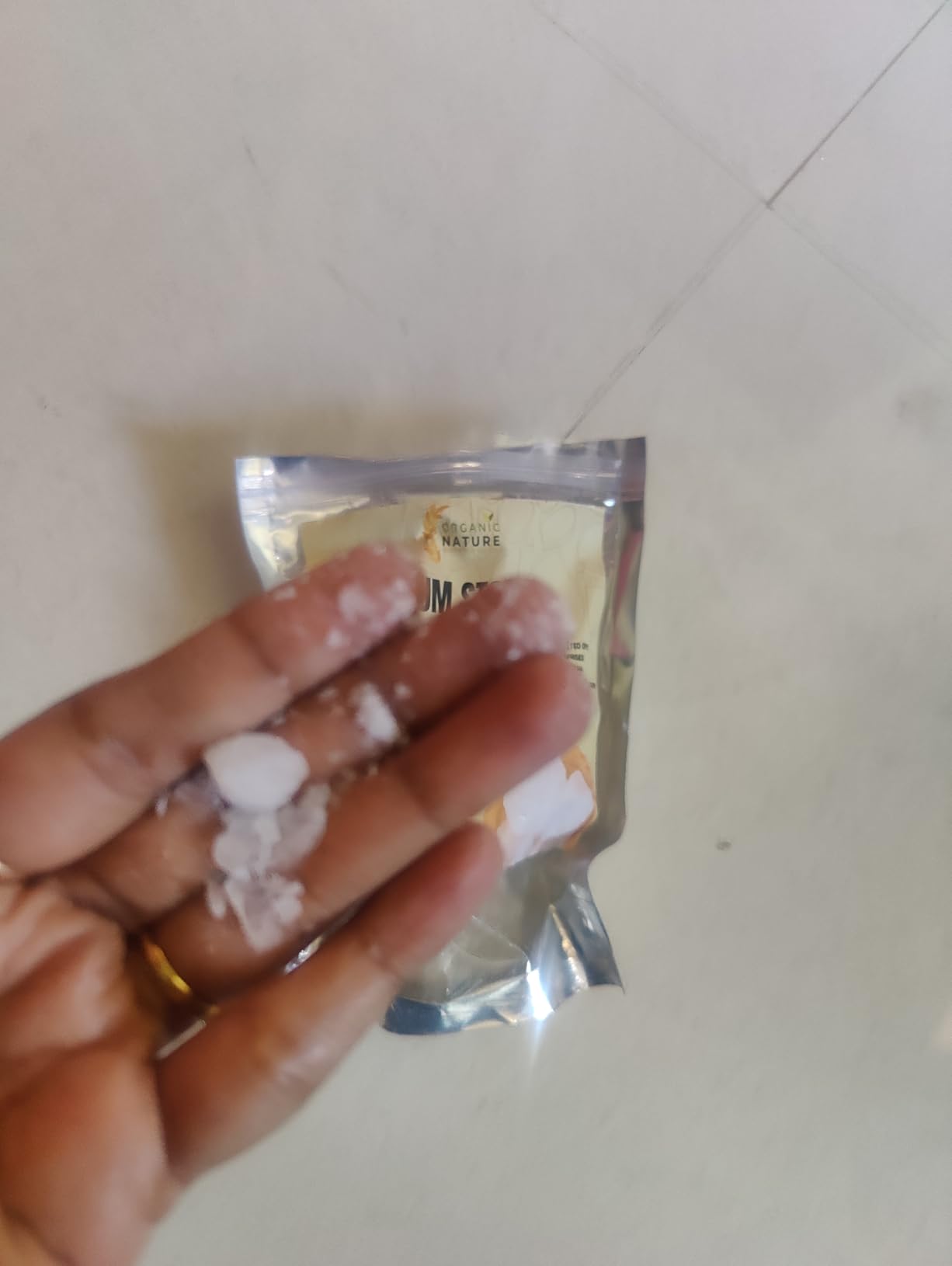 Organic Nature Alum Stone (Fitkari) 200 gm|Crystal White Stone| White ...