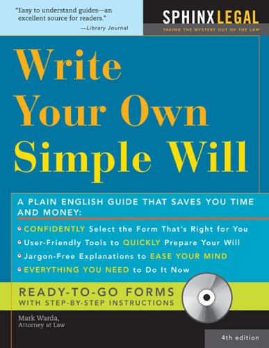 Amazon.com: Make Your Own Simple Will: 9781572485112: Mark Warda
