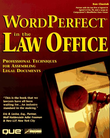 Amazon.com: Wordperfect in the Law Office (Business Computer Library): 9780789706133: Chestek ...