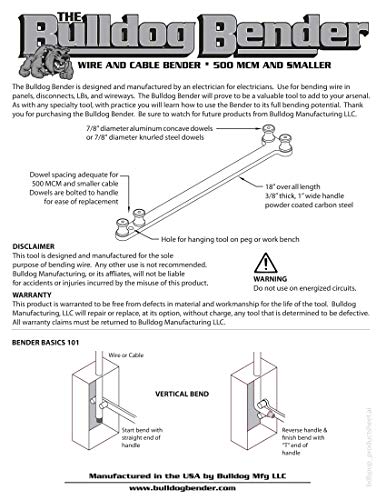 Bulldog Bender 500 MCM and smaller Cable Bender :: 유에스공구