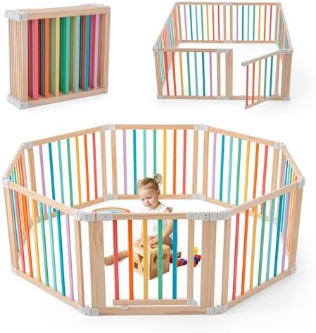 Amazon.com : Wooden Playpen Extra Large for Toddlers and Babies ...