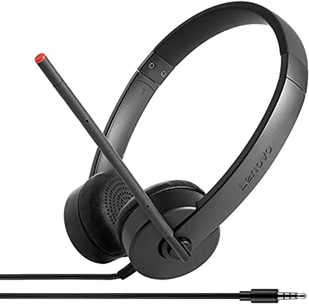 Amazon.com: Lenovo 115 USB-A/USB-C Wired Stereo Headset – Lightweight ...