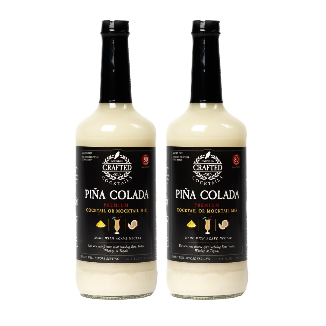 Amazon.com: Crafted Cocktails | Piña Colada Mix | 2 Pack | 80 Calories ...