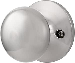 DECORITEN Brushed Nickel Dummy Door Knobs, Interior Door Knob 6 Pack ...