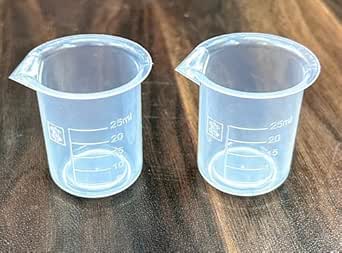 DT Science House Laboratory Beaker, 25 ml, Plastic (Polylab) pack of 2 ...