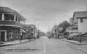Roseto Pennsylvania Main Street Looking South Vintage Postcard AA58104 ...