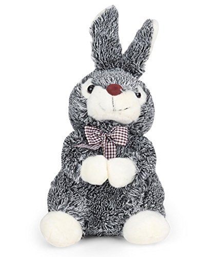 Buy Star Walk Sitting Rabbit Plush with Bow, Gray (23cm) Online at Low ...