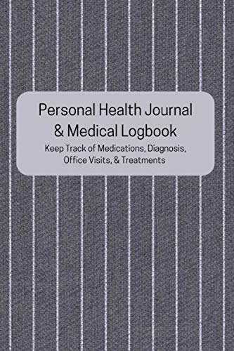 Amazon.com: Personal Health Journal & Medical Logbook | 6" x 9" | 124 ...