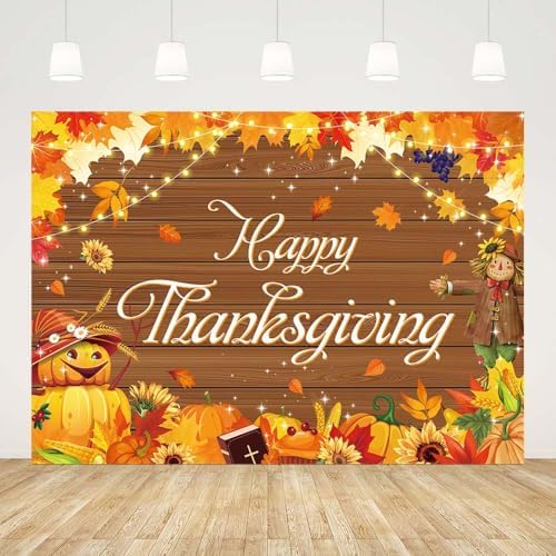Amazon.com : AIBIIN Fall Happy Thanksgiving Backdrop for Photography ...