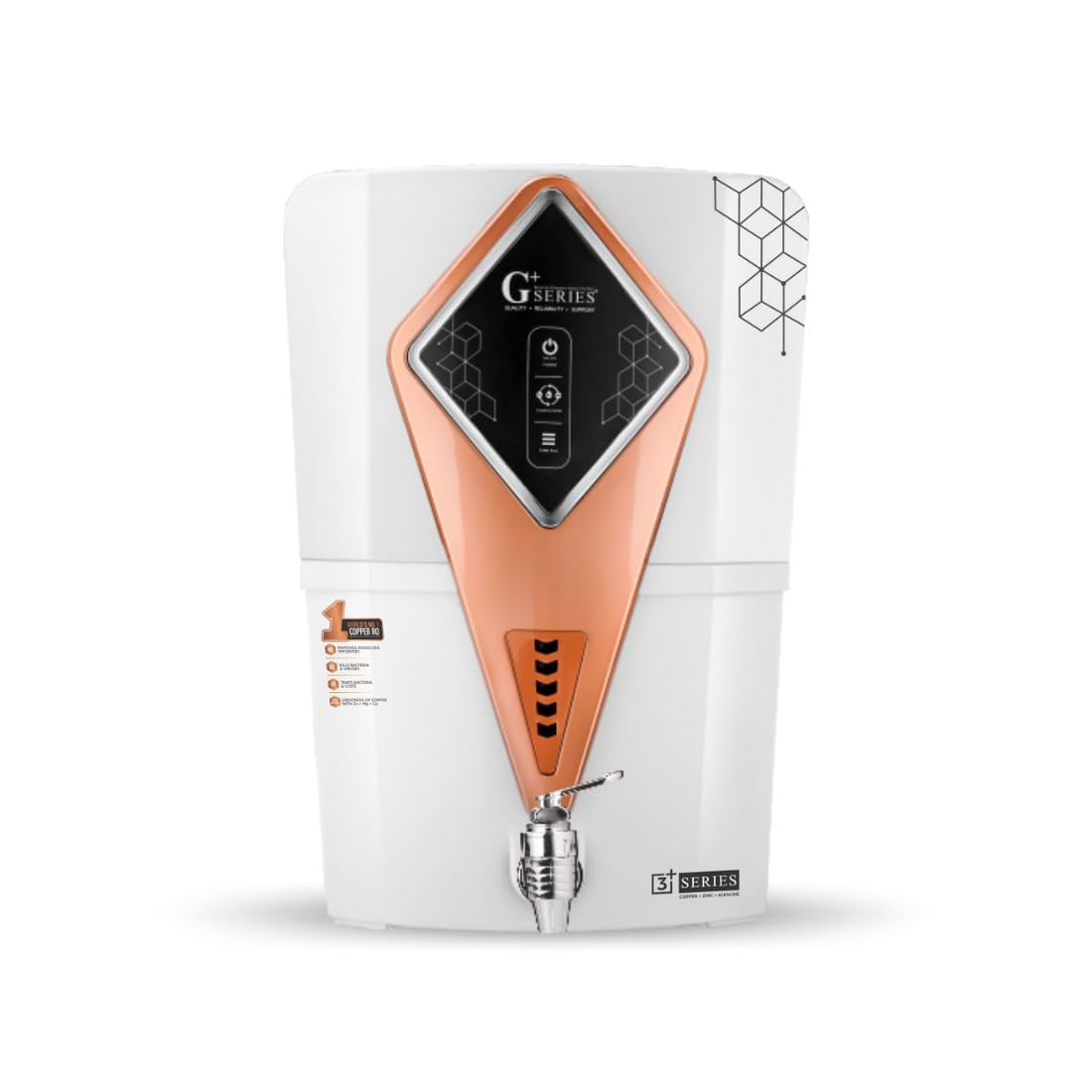 G+ Series 3+ Series Copper Triple Layer Protection Water Purifier White ...