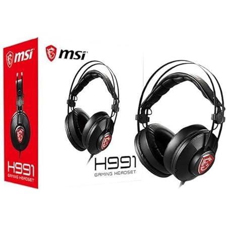 Amazon.com: MSI H991 Wired PC Gaming Headset, Built-in Microphone ...