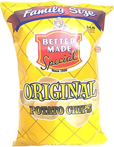 Amazon.com: Better Made Family size original potato chips 9-ounce bag
