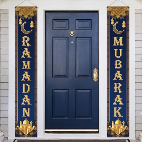 Amazon.com: Ramadan Decorations for Home Blue and Gold Eid Decorations ...