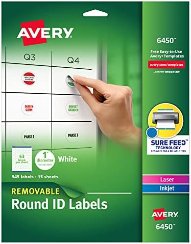 Removable ID Labels, 945/PK : Amazon.ca: Office Products