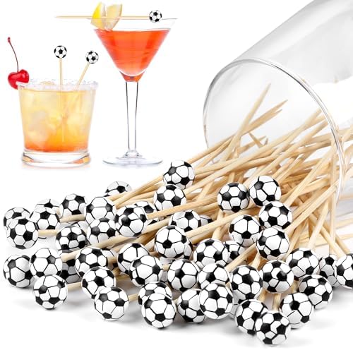 Amazon.com | Hiwooii 100 Pieces Baseball Bamboo Cocktail Picks Wooden ...