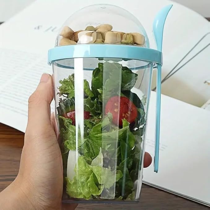 Reusable Yogurt Cups with Lid, 1 PCS 600ml 100% BPA Free Breakfast On ...