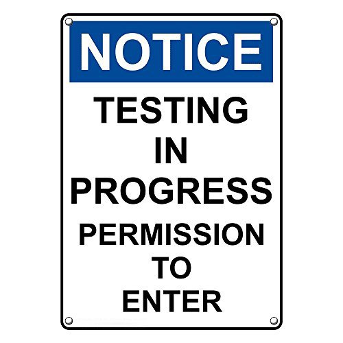 Weatherproof Plastic Vertical OSHA Notice Testing in Progress ...