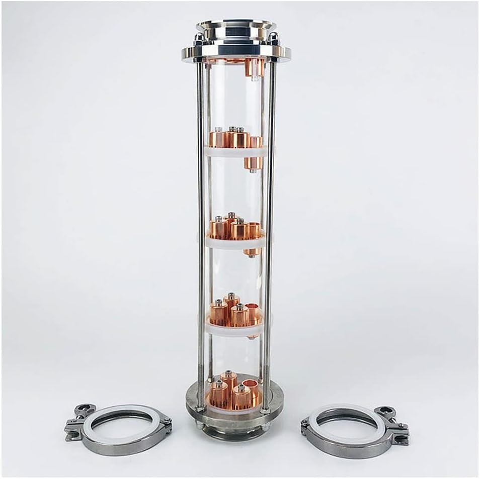3"(76mm) OD91 Distillation Column with 5pcs Copper Bubble Plates Sets ...