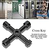 Universal Cross Key, 4 Ways Universal Triangle Key Wrench Square ...