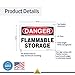 Danger Flammable Storage Sign Safety Signs for Workplace, 10" - Want It All