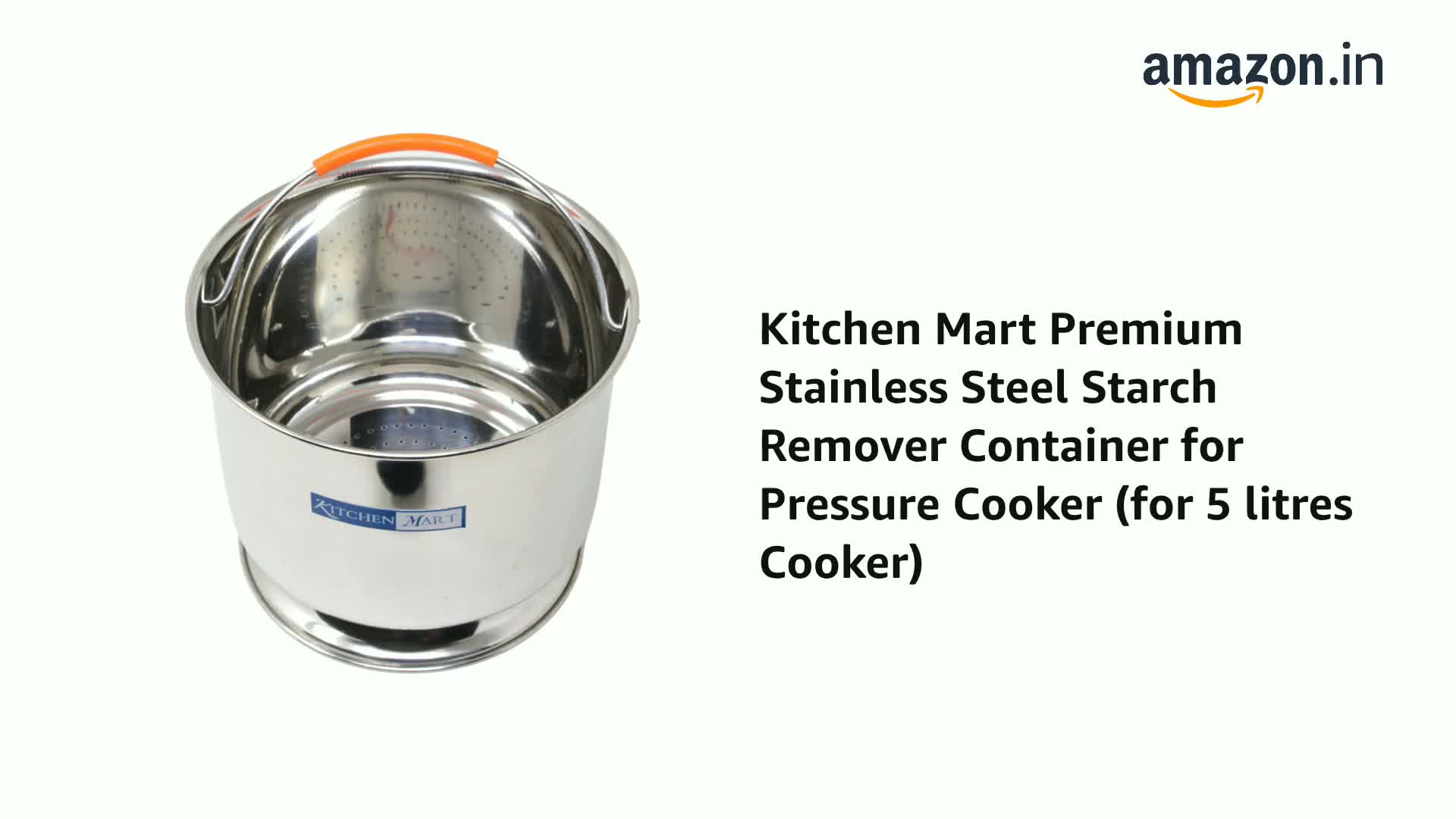 Rice Starch Remover Vessel