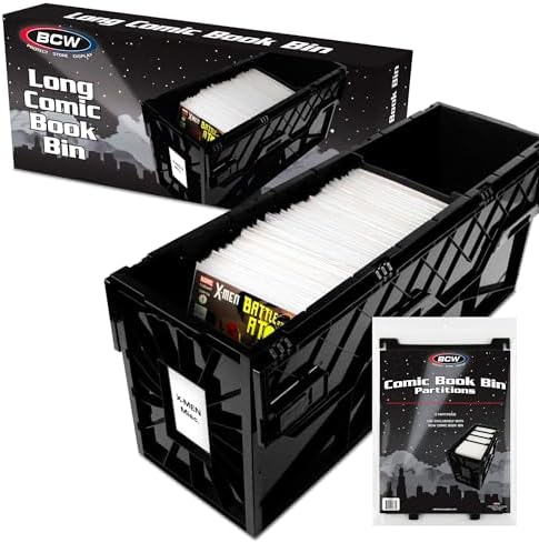 Amazon.com: BCW Long Comic Book Bin & Extra Partitions Bundle (4 ...
