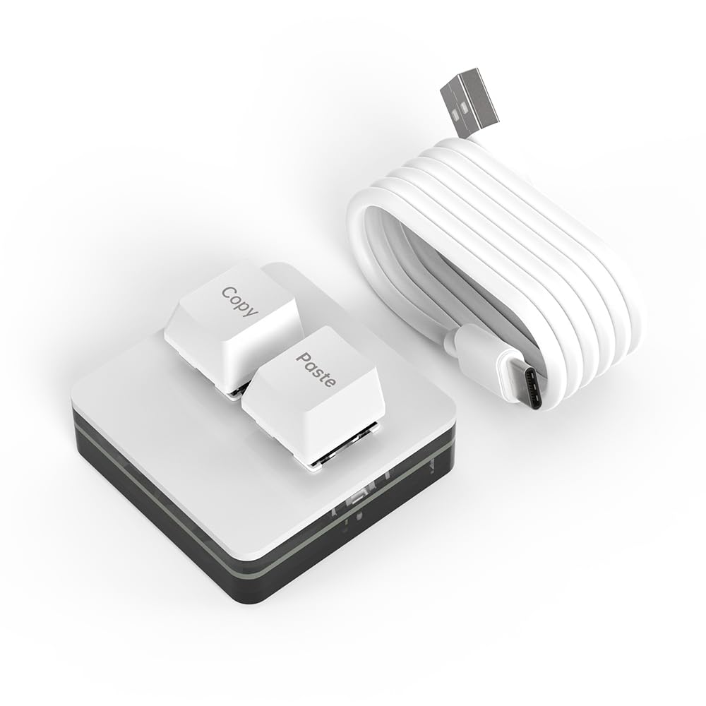BRIMFORD Programmable Macro Keypads USB-C Customized Copy Paste 2 Keys ...