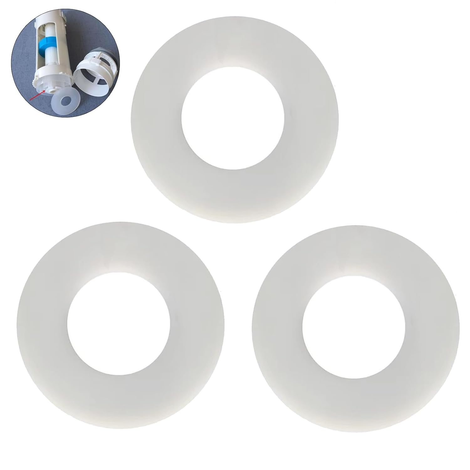 Lpolkvemelh 3 Pack Round Silicon Toilet Cistern Seal Washers ...