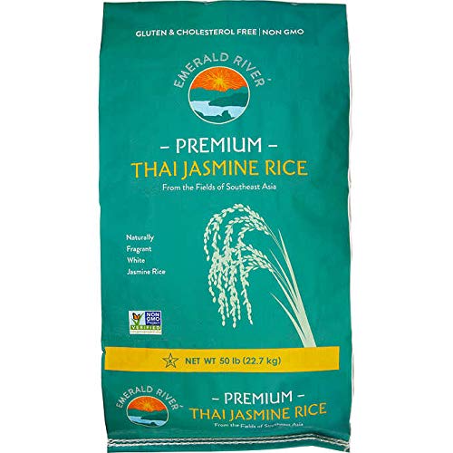 Amazon.com : Emerald River Premium Thai Jasmine Rice, 50 lbs ...