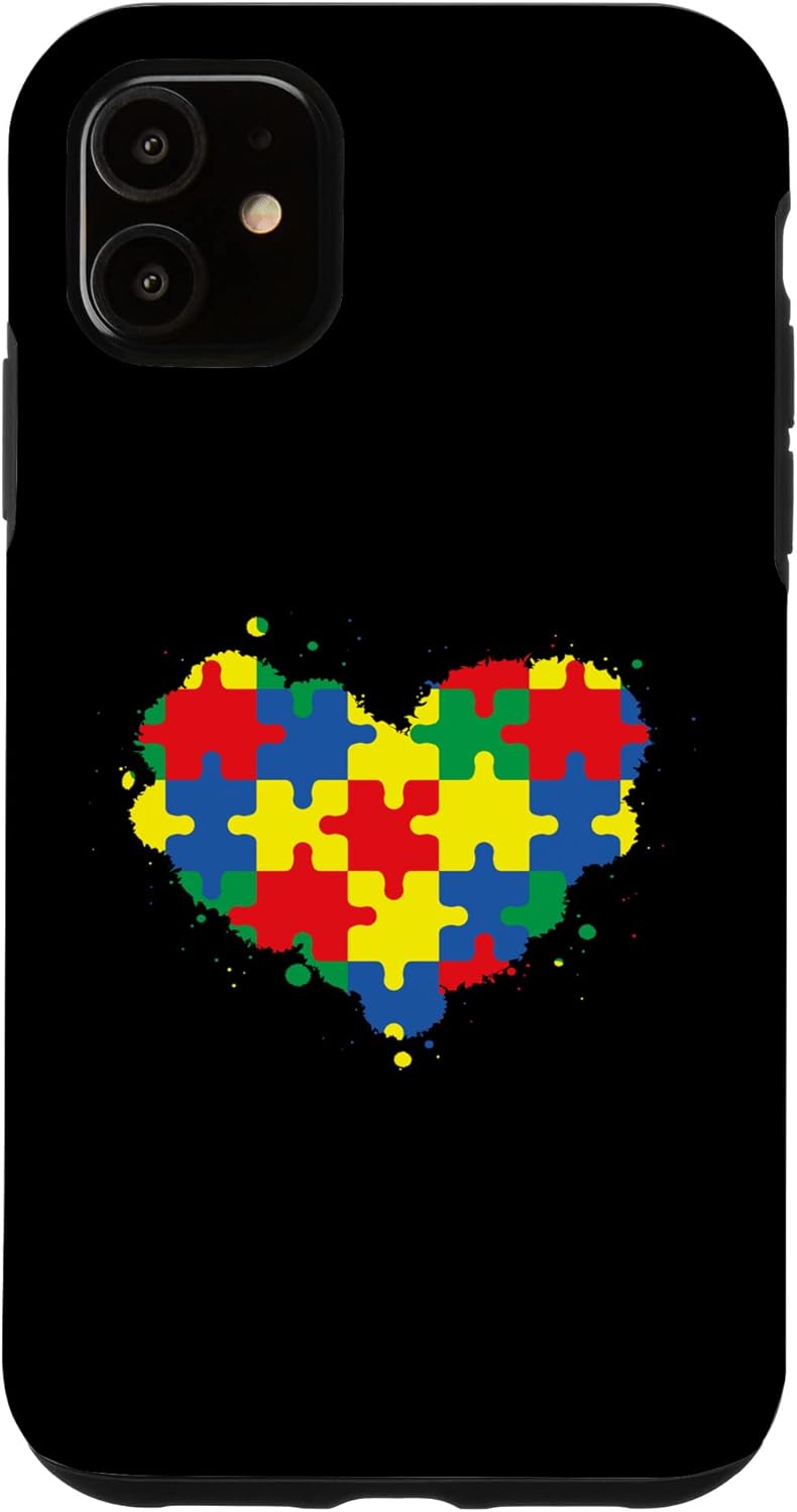 Amazon.com: iPhone 11 Autism Awareness Month Love Heart Acceptance ...