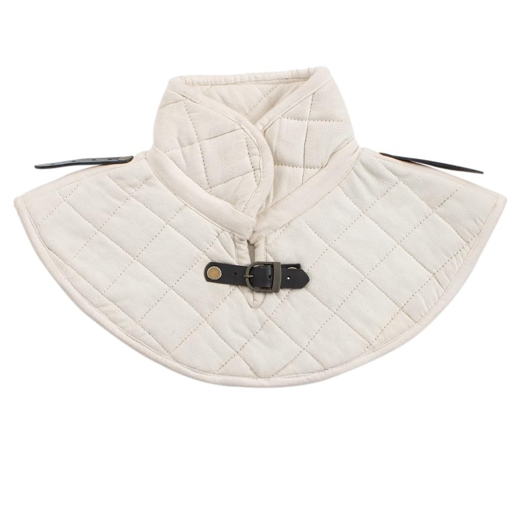 Amazon.com: Handmade Medieval Padded Neck Gorget – Large White Cotton ...