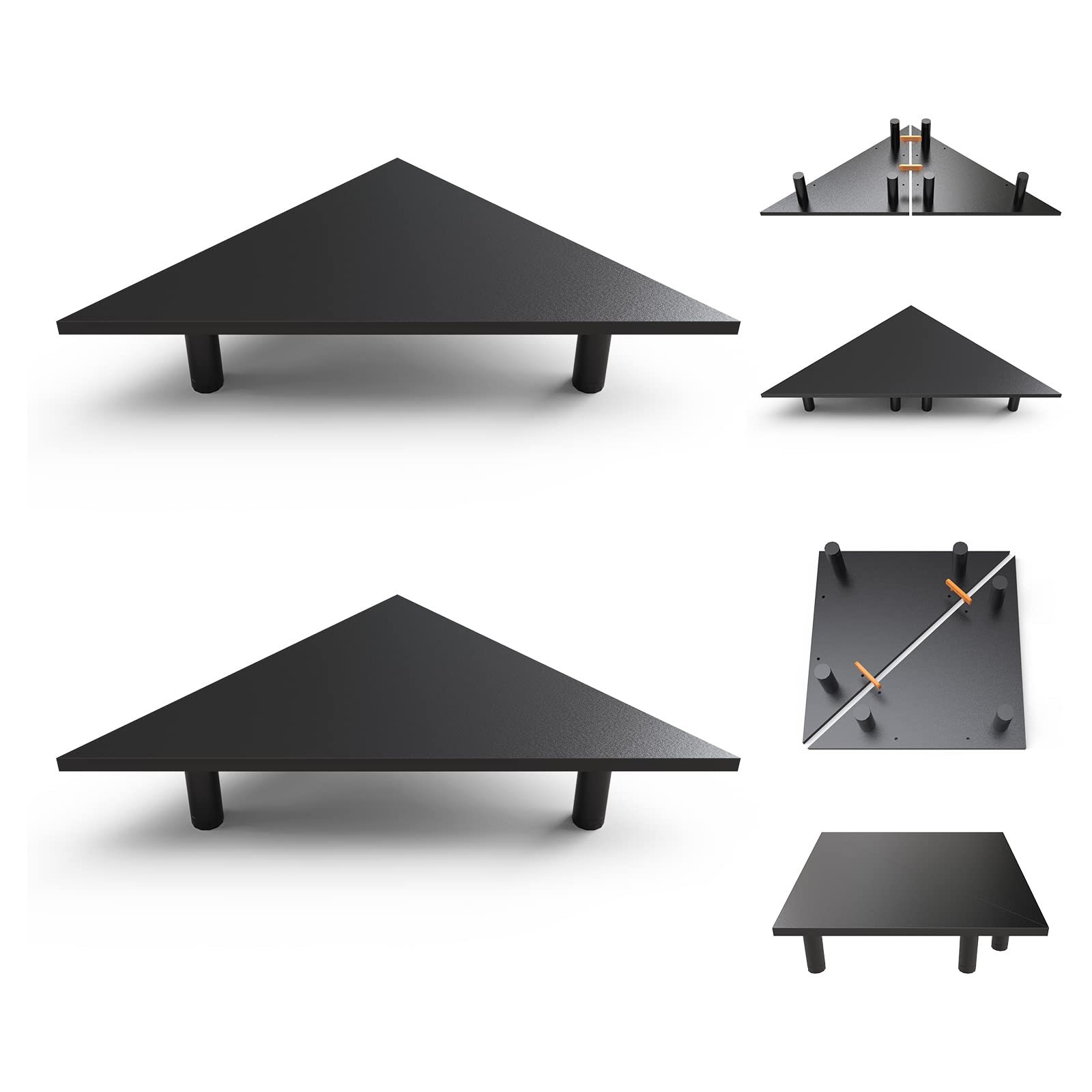 Amazon.com: WEGASTU 2 Pack Corner Monitor Riser，Wood & Steel Desktop ...