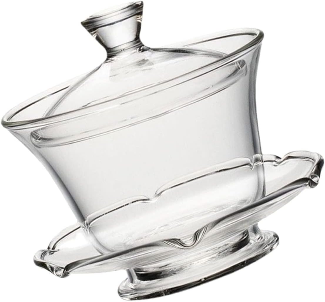 Amazon.com | Never King Crystal Gaiwan Chinese Glass Gaiwan Traditional ...